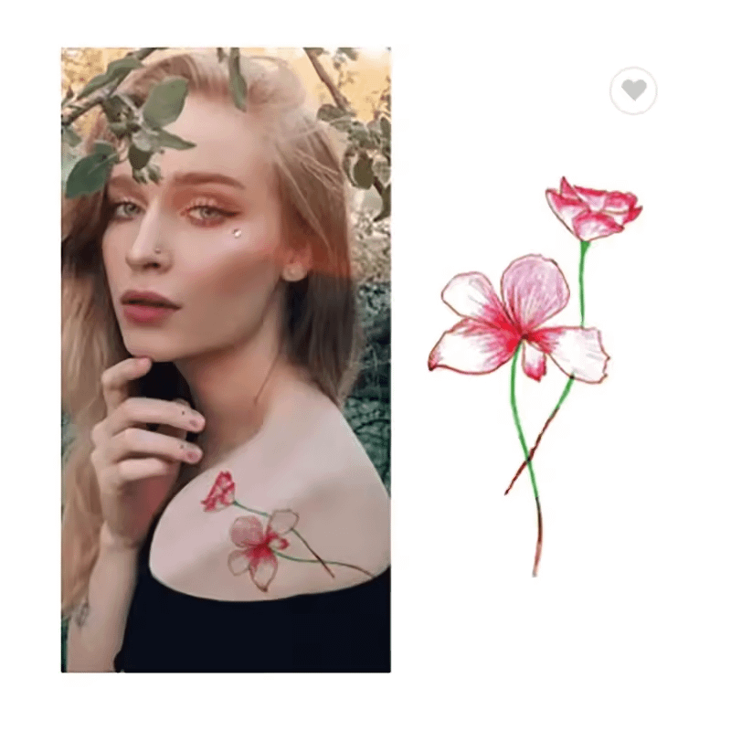 Flower Ins Style Temporary Tattoo Stickers – Temporary Tattoo