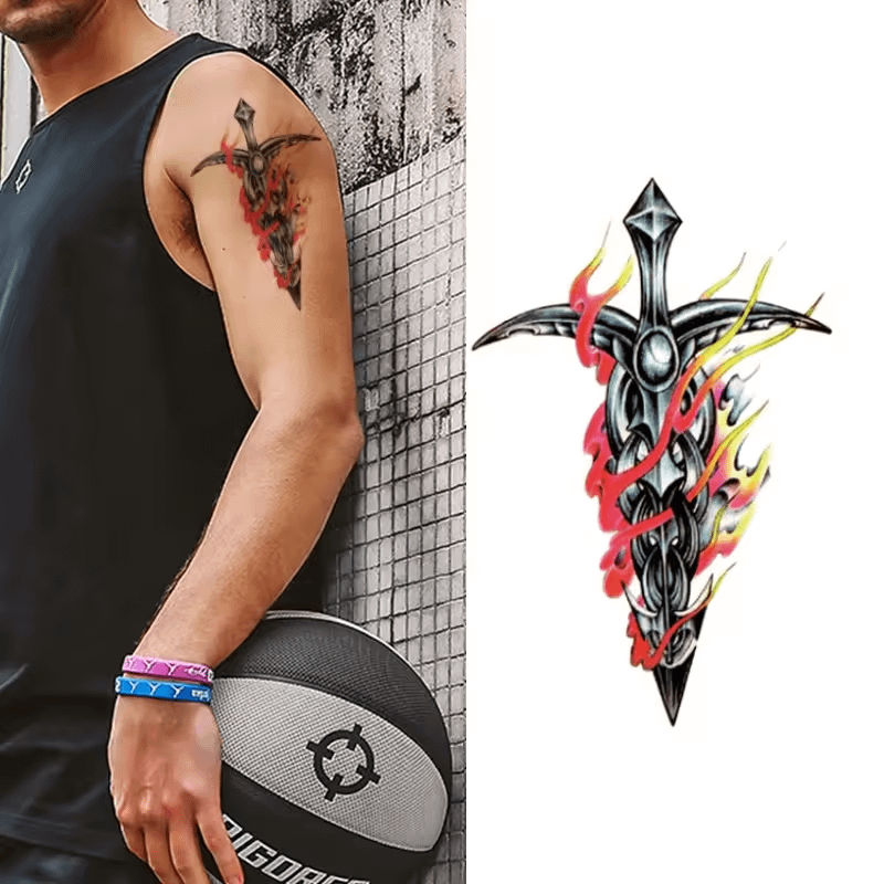 Colorful Sword Temporary Tattoo Sticker – Temporary Tattoo