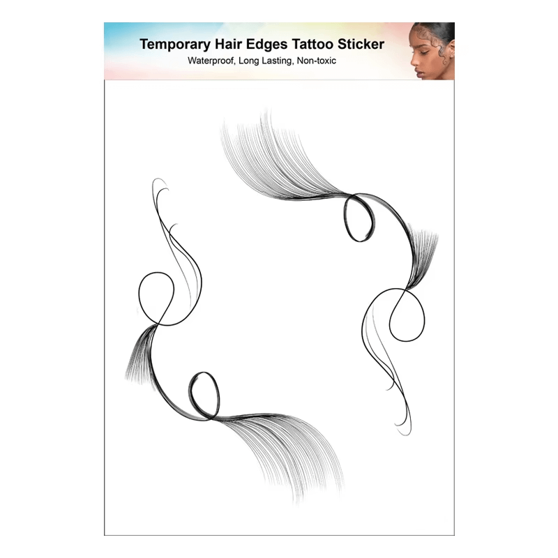 Girl Beauty Hairline Tattoo Sticker Temporary – Temporary Tattoo