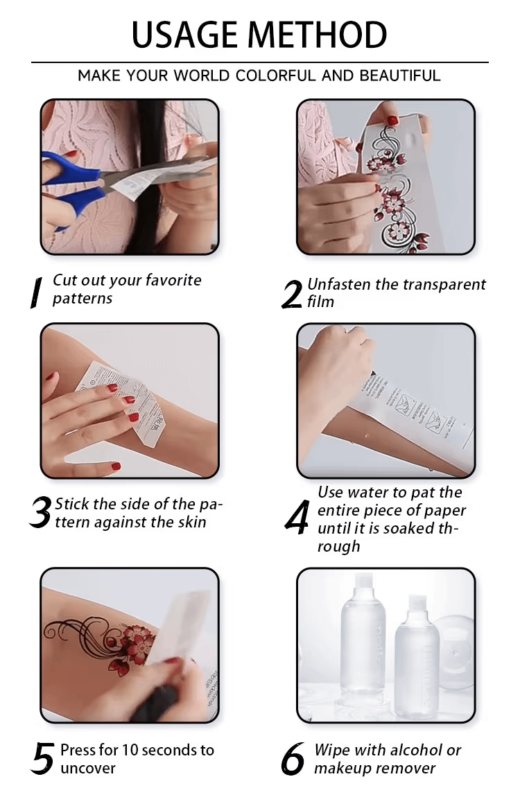How to put on a Tattoo Sticker – Temporary Tattoo